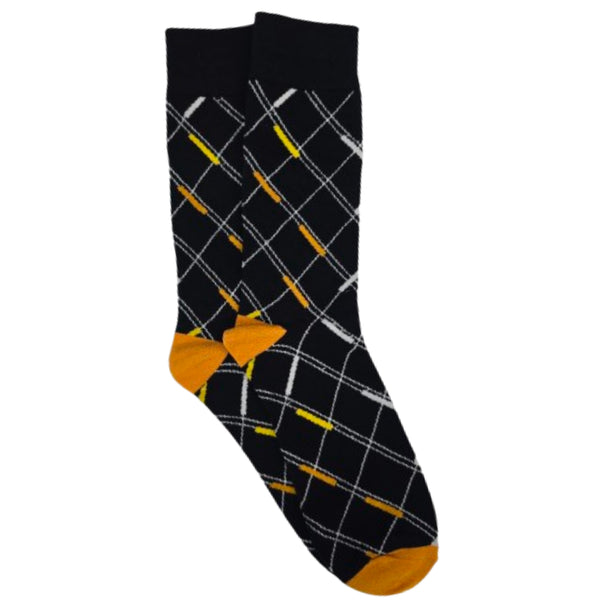 Diagonal Line Grid Socks from the Sock Panda (Adult Large - Men's Shoe ...