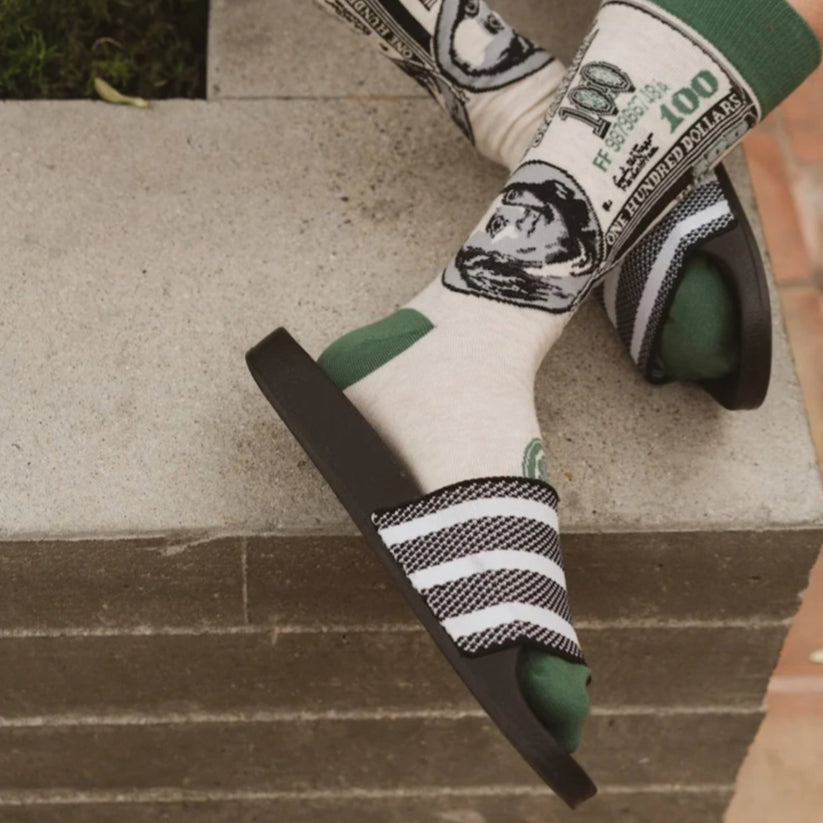 Benjamin Franklin 100 Dollar Bill Socks (Adult Large) – Sock Panda