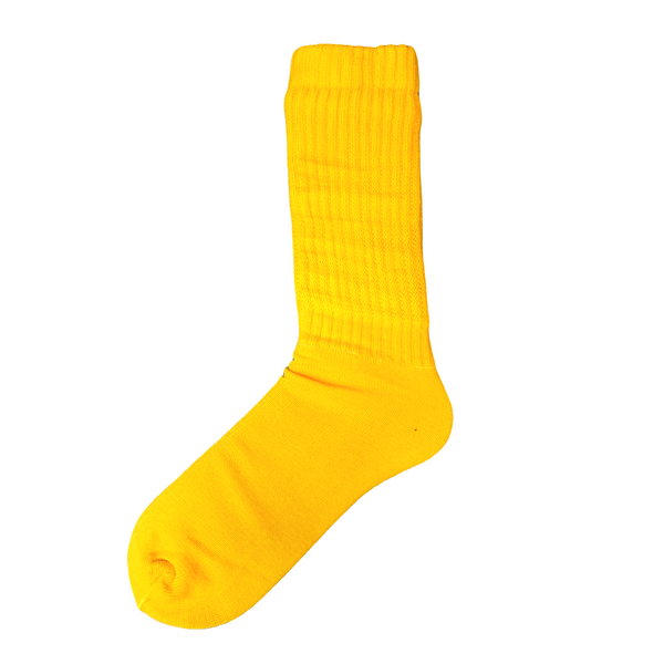 Yellow Slouch Socks (Adult Medium - Women's Shoe Sizes 5-10)