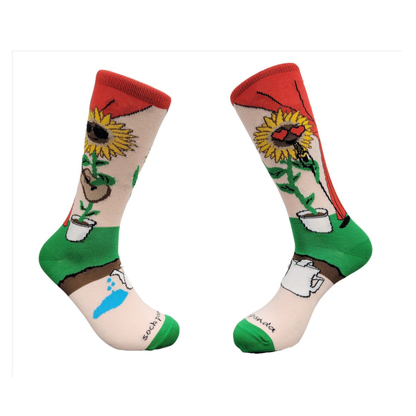 Rock'n Sunflower Band Socks from the Sock Panda