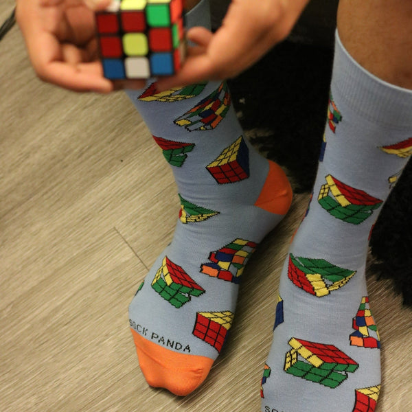 Fun Puzzle Cube Socks from the Sock Panda (Adult Large)